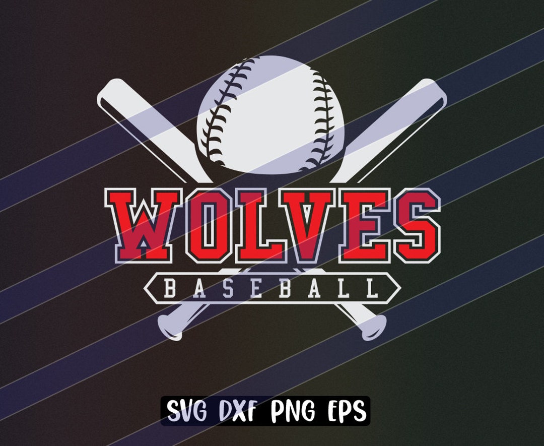 Wolves Baseball Cutfile Svg Dxf Png Eps Instant Download Vector School ...