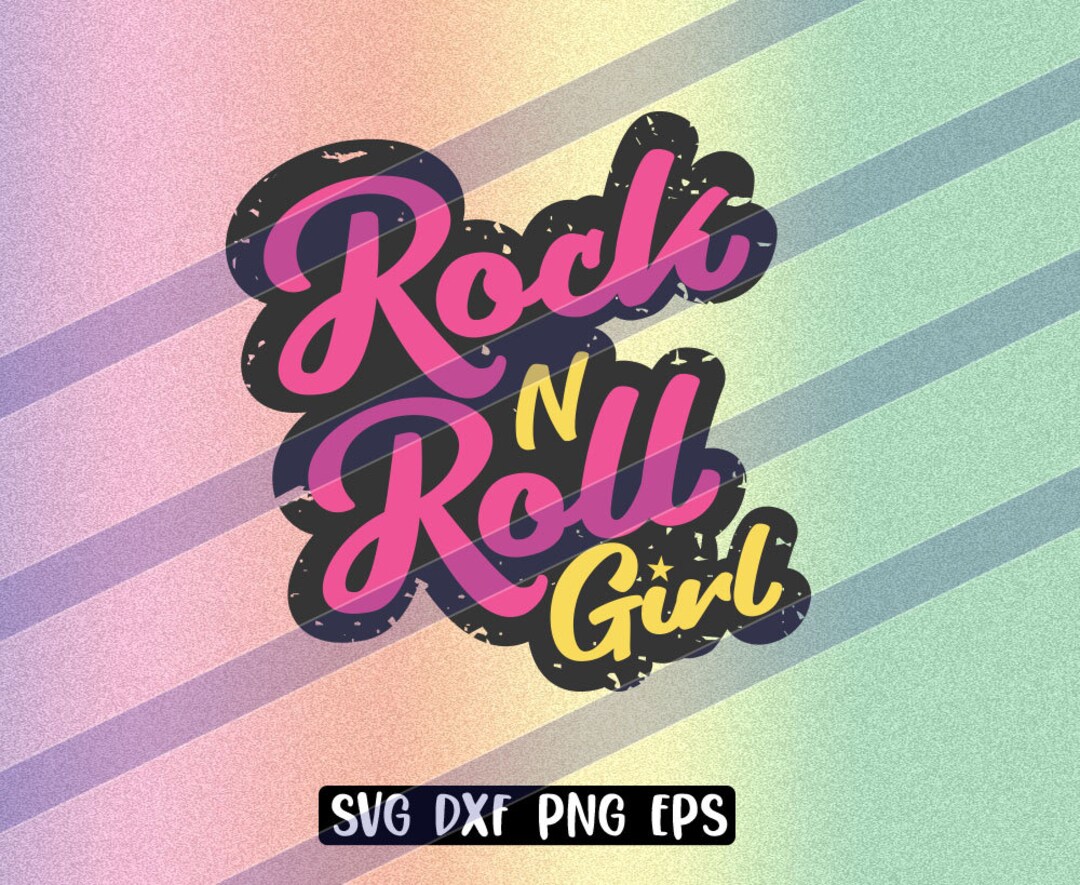 Rock'n'roll Girl Svg Dxf Png Eps Instant Download Math Shirt Gift ...