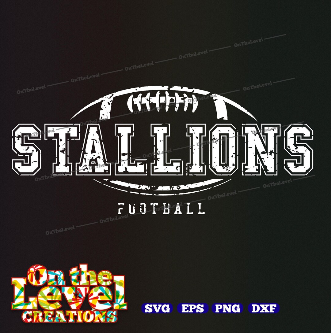 Stallions Football Svg Dxf Png Eps Cricut Cutfile School Football Cheer ...