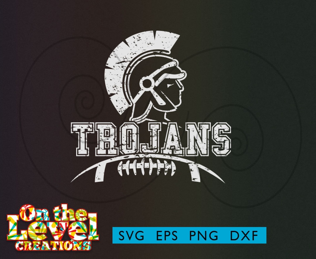Trojans Football svg dxf png eps cricut cutfile school football cheer ...