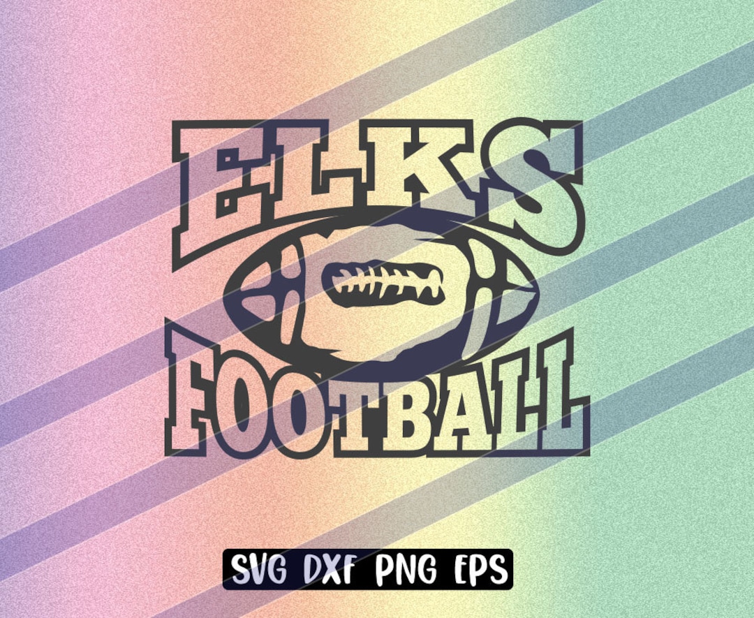 Elks Football Svg Dxf Png Eps Cricut Cutfile School Football Cheer Team ...
