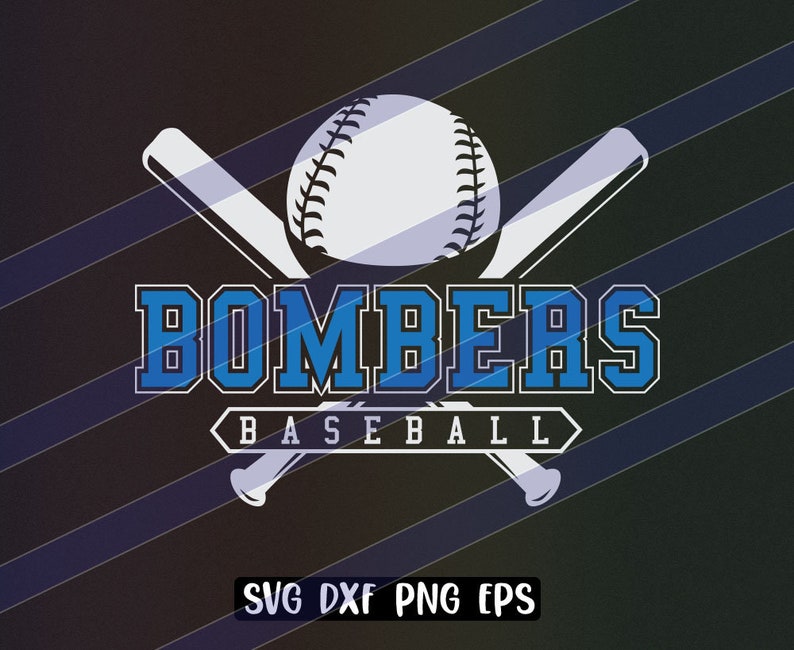 Bombers Baseball Svg Dxf Png Eps Cricut Cutfile School Cheer - Etsy