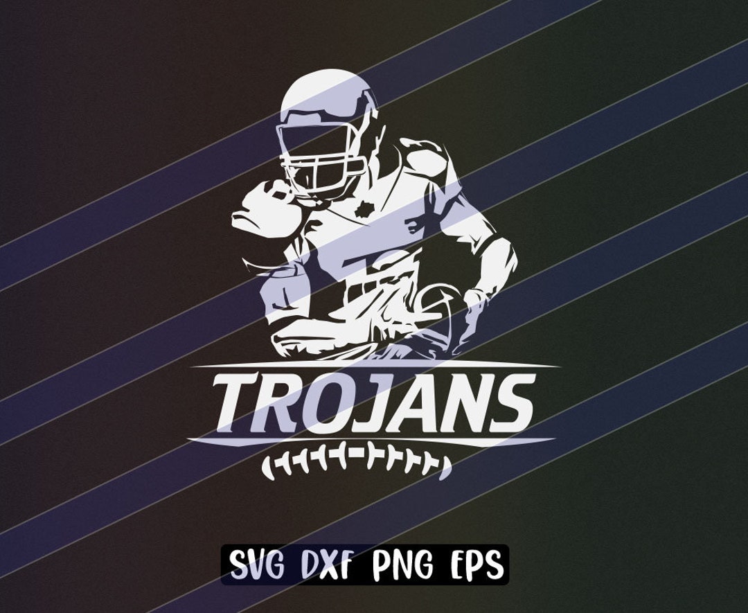 Trojans Football Svg Dxf Png Eps Cricut Cutfile School Cheer Team ...