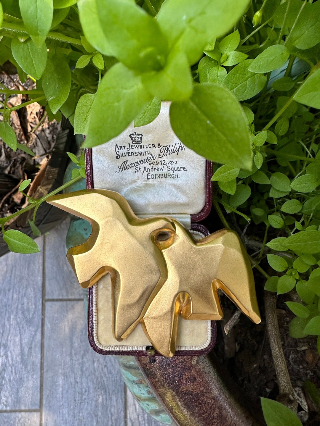 Vintage Nina Ricci Gold Plated L' Air Du Temps Double - Etsy