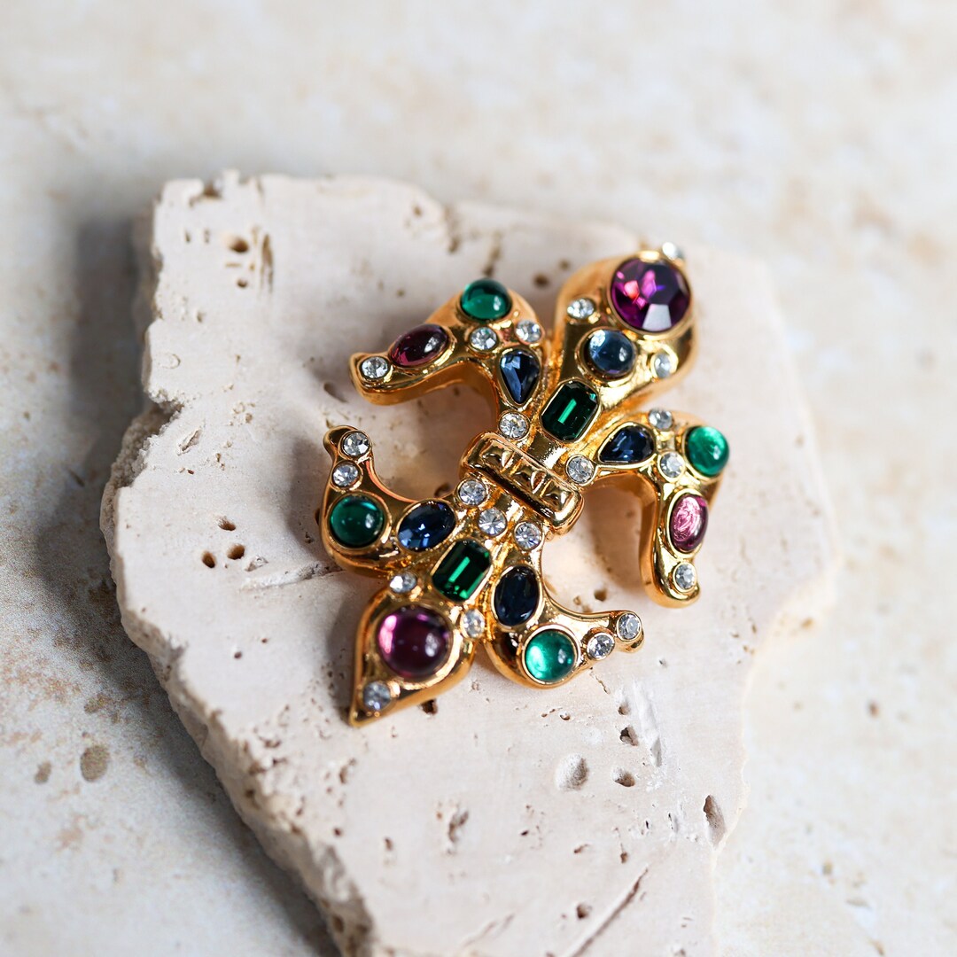 MICHAELA Von HABSBURG Vintage 1980's Rare Gold Plated Fleur De Lis ...