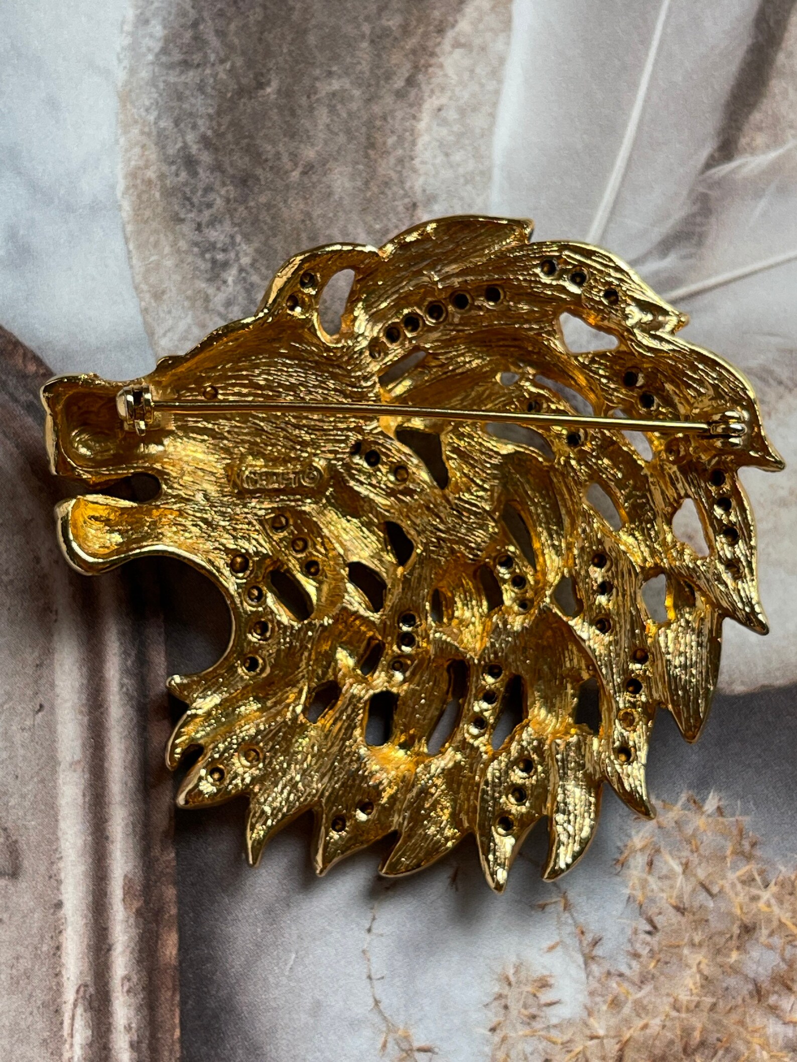 Vintage CRAFT Signed Roaring Lion Brooch 60s - Etsy
