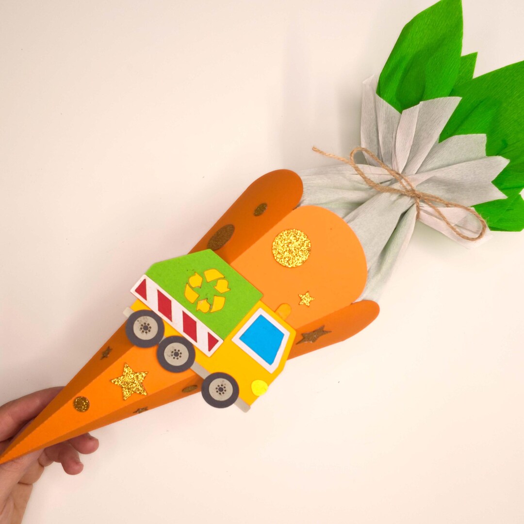 Mini School Cone Garbage Truck as a Craft Set - Etsy