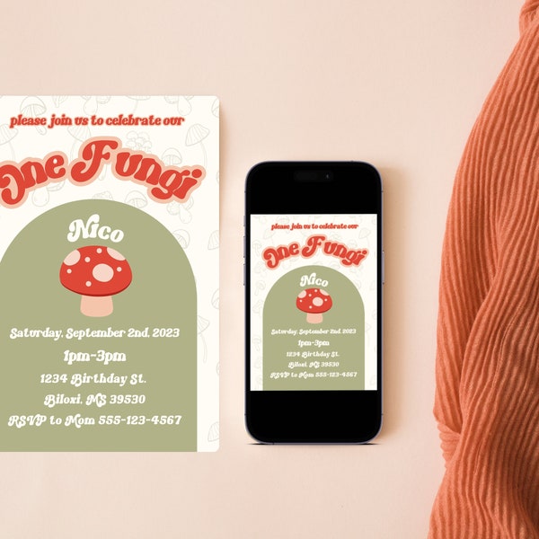 One Fungi Birthday - Etsy