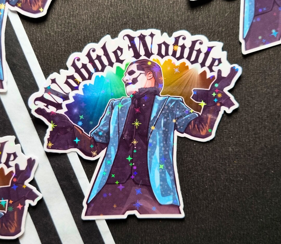 Wobble Wobble Sticker | Keyring Set | the Band Ghost | Ghost Stickers ...