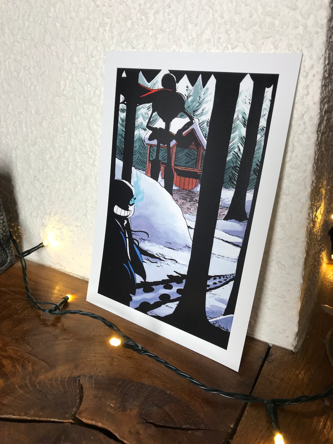 Fanart Illustration Undertale Snowdin Without Papyrus, A5 Watercolor ...