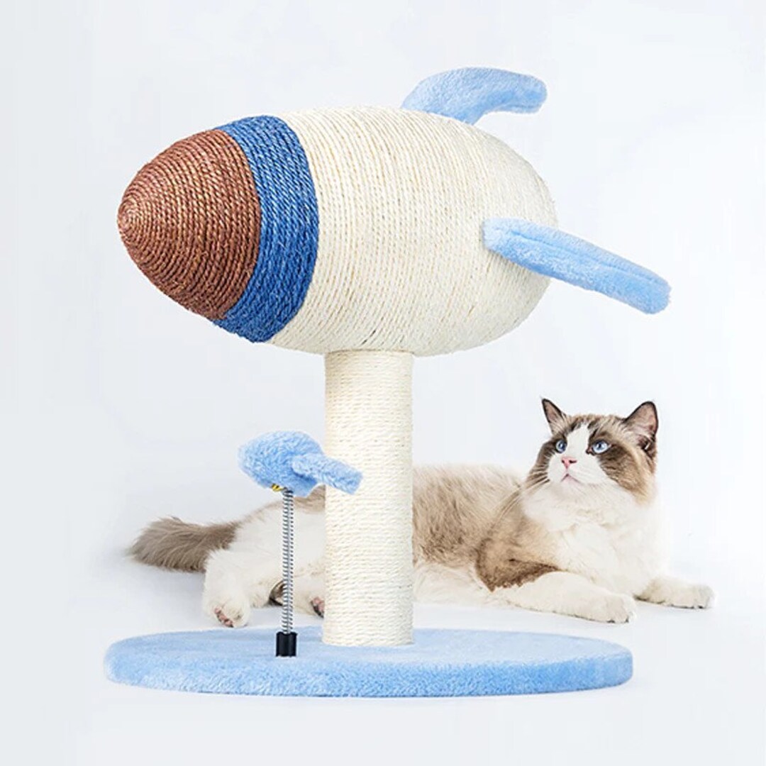 Rocket Themed Cat Tree Tower Wooden Cat Tower Modern Cat - Etsy