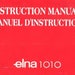 Elna 1010 Sewing Machine Manual, Elna Sewing Machine 1010, Vintage Elna ...