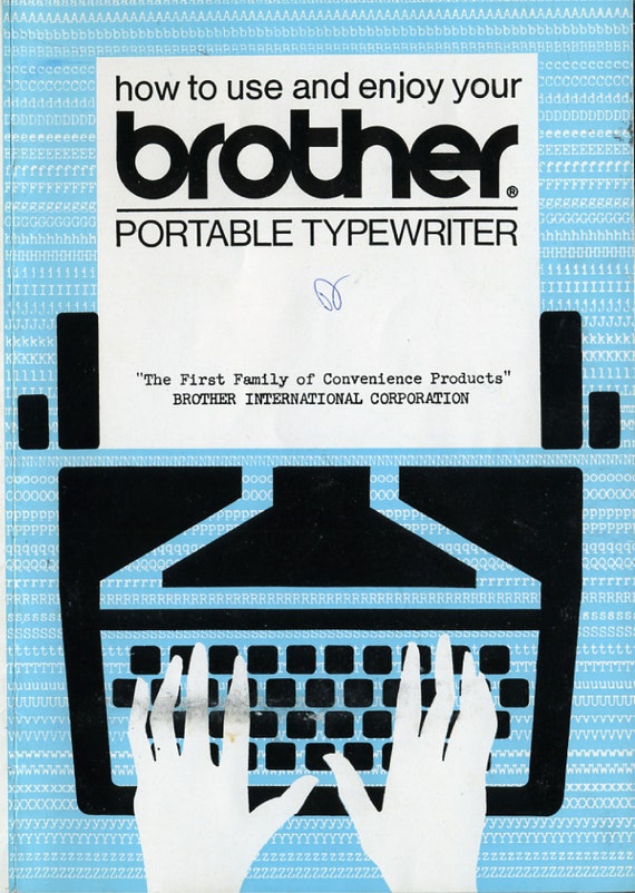 Brother Portable Typewriter Manual Brother Opus 899 | Etsy