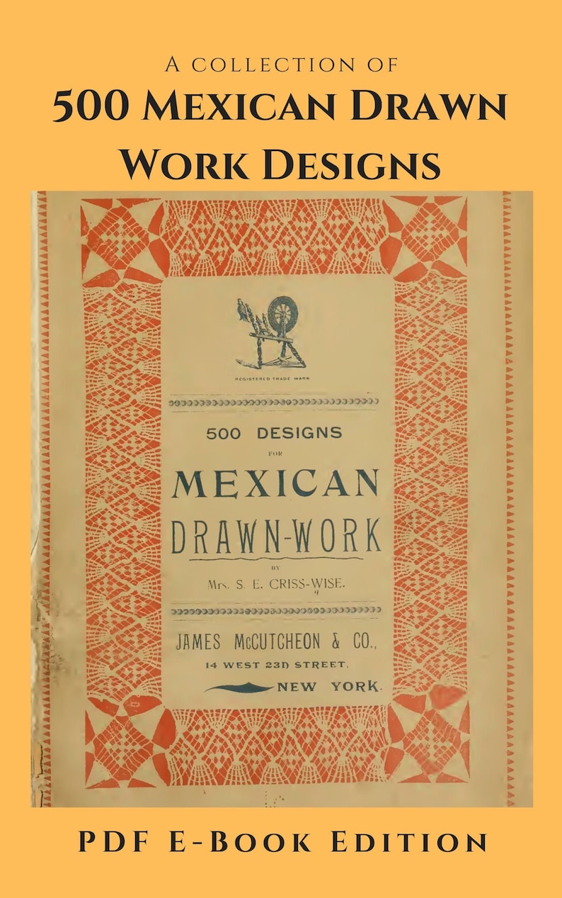 500 Mexican Drawn Work Designs & Patterns PDF E-book - Etsy