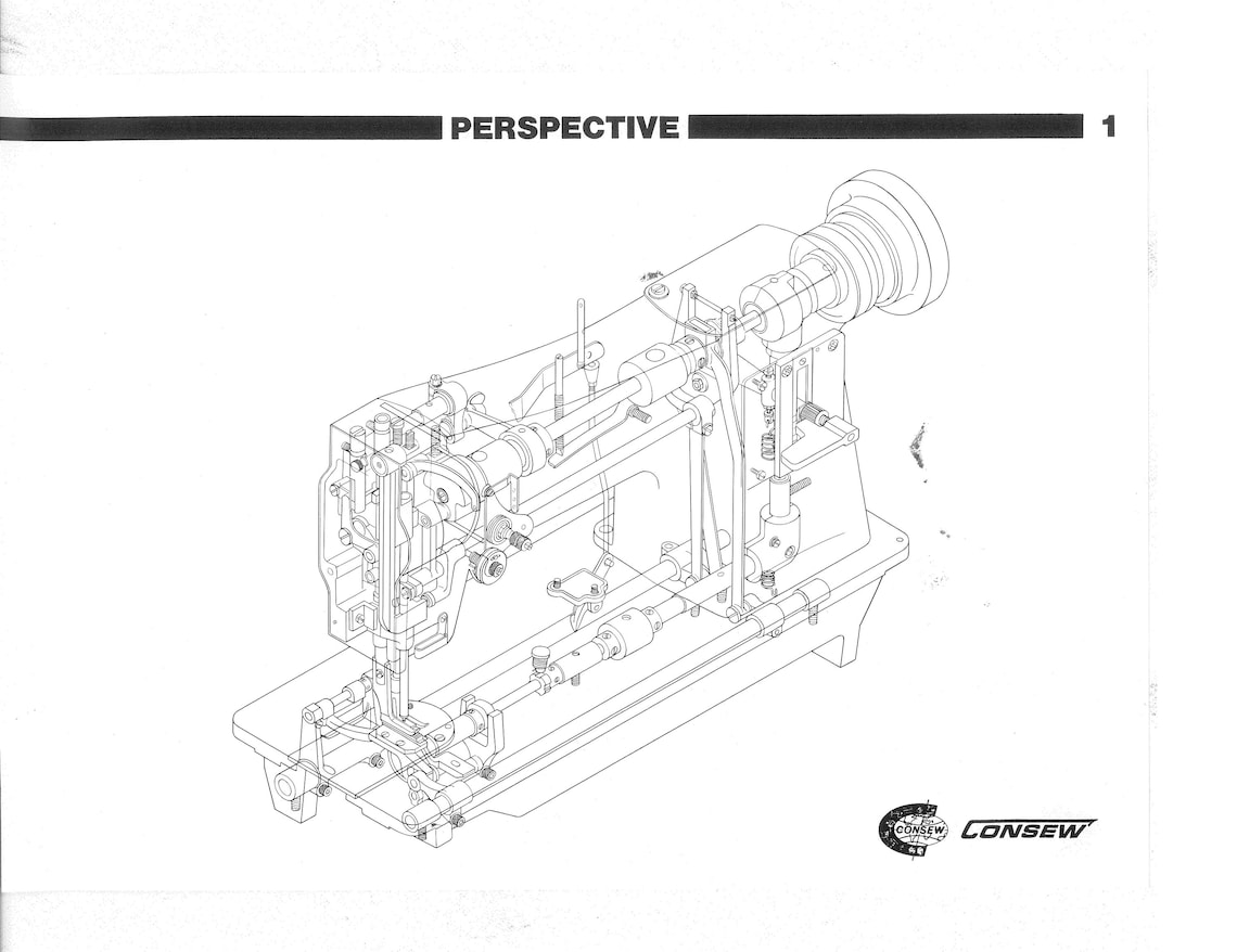 Consew 206RB 206RB-1 206RB-2 Sewing Machine Manual, How to Thread ...