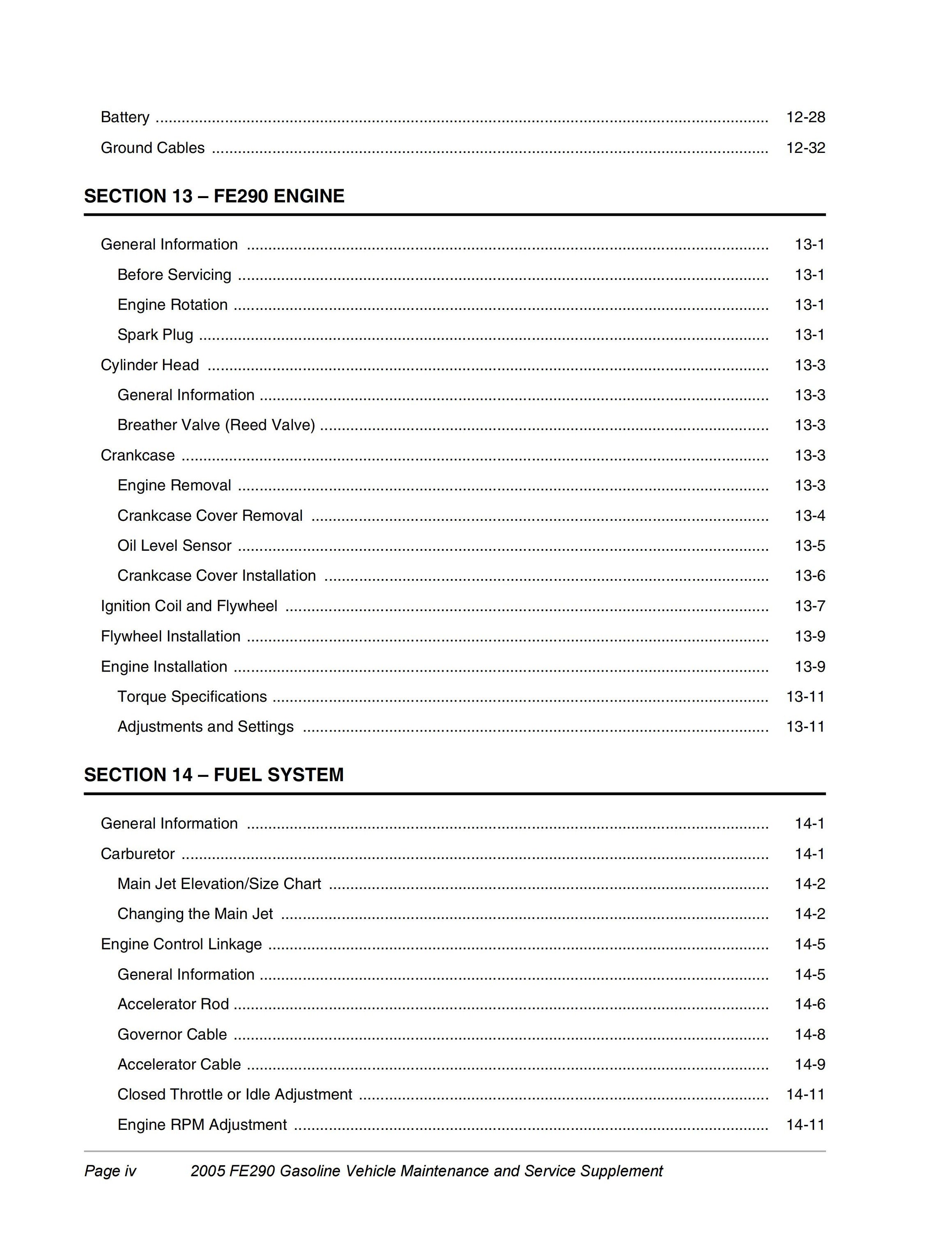 Club Car 2005 FE290 Gasoline Engine Golf Cart Maintenance Service ...