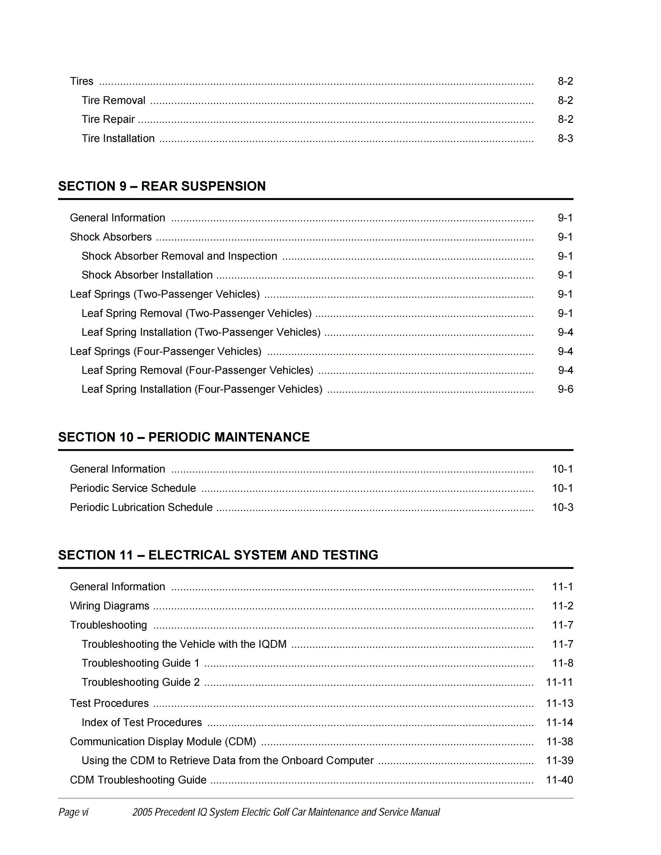 2005 Club Car Precedent Electric Golf Cart Maintenance & Service Manual ...