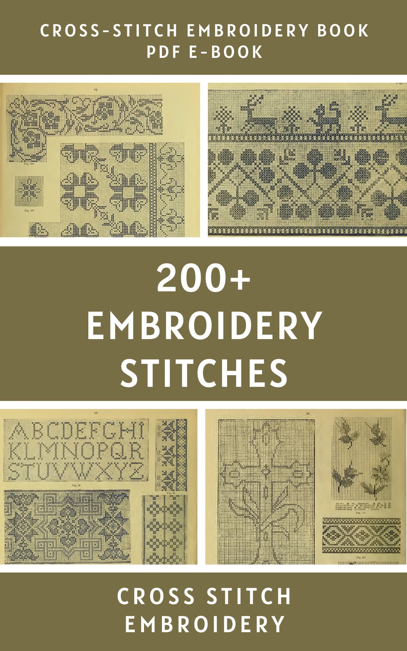 200 Embroidery Stitches Cross Stitch Embroidery Book PDF, Embroidery ...