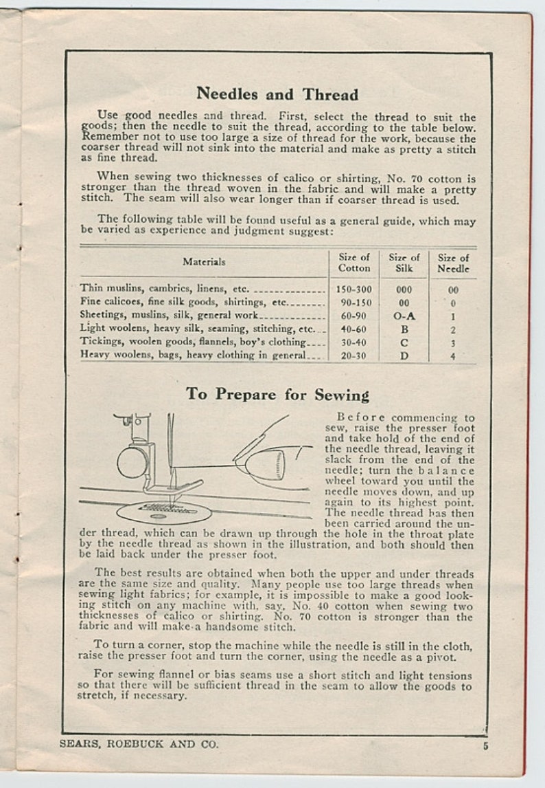 Minnesota Model E Sewing Machine Instructions Manual PDF E-book ...