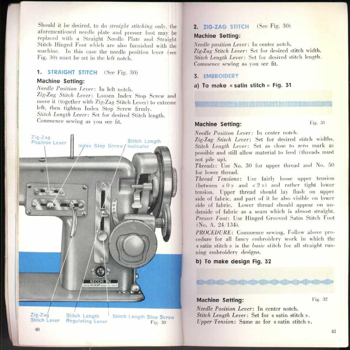 Necchi BU Mira Sewing Machine Manual PDF E-book, Necchi BU Mira Manual ...