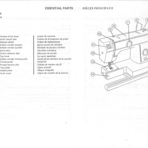 Elna 1010 Sewing Machine Manual, Elna Sewing Machine 1010, Vintage Elna ...