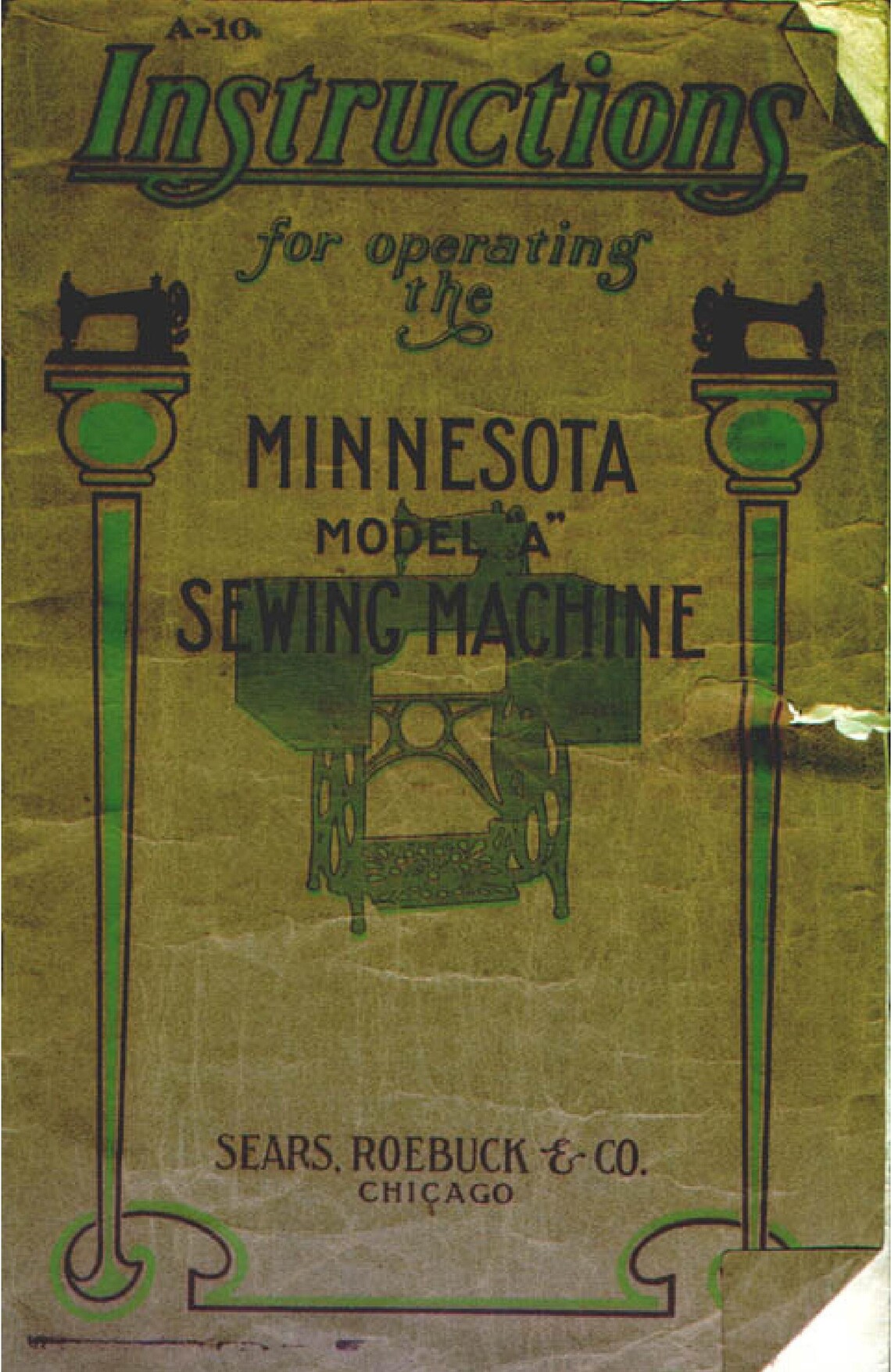 Minnesota Sewing Machine Model A Manual PDF, Minnesota Sewing Machine ...