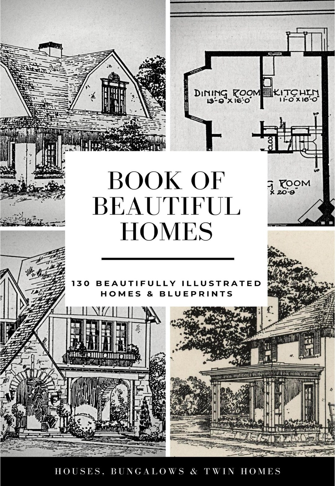 Book of Beautiful Homes PDF E-book, 130 Vintage House Illustrations ...