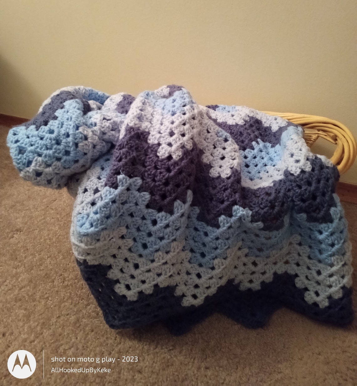 Granny Square Ripple Blanket - Etsy