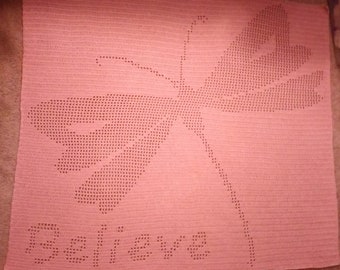 Filet Dragonfly Blanket Crochet Pattern PDF FILE ONLY the Lavender ...