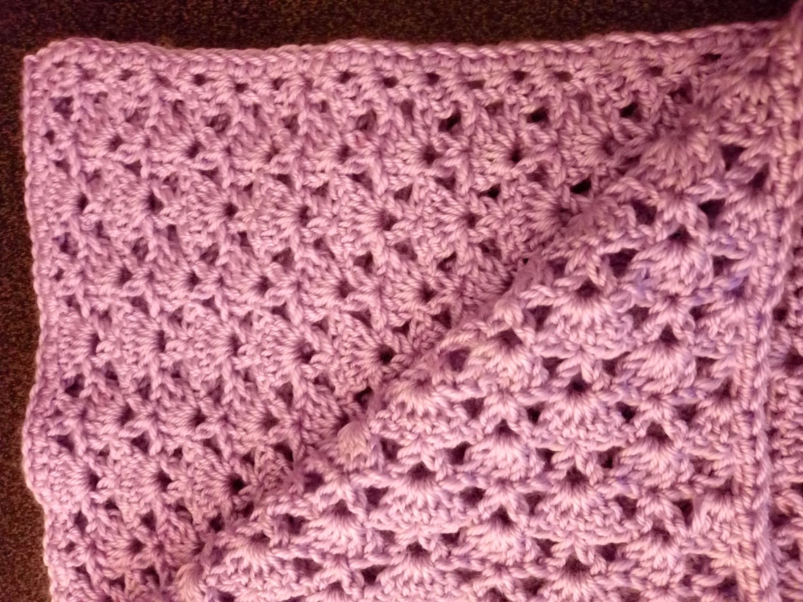 Stacked Shells Crocheted Baby Blanket | Etsy