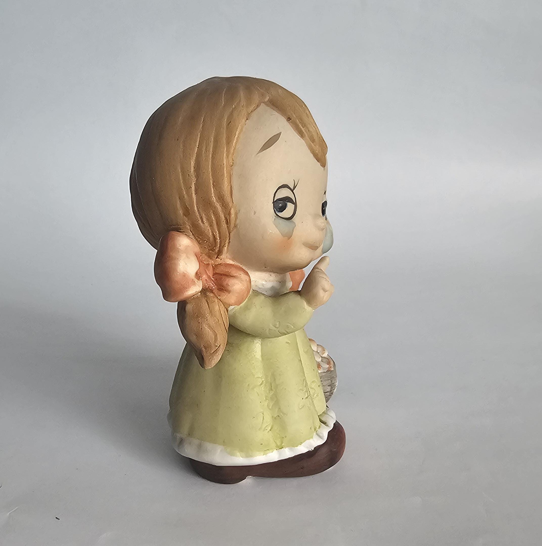 Vintage Big Eyed Crying Girl Ceramic Figurine - Etsy