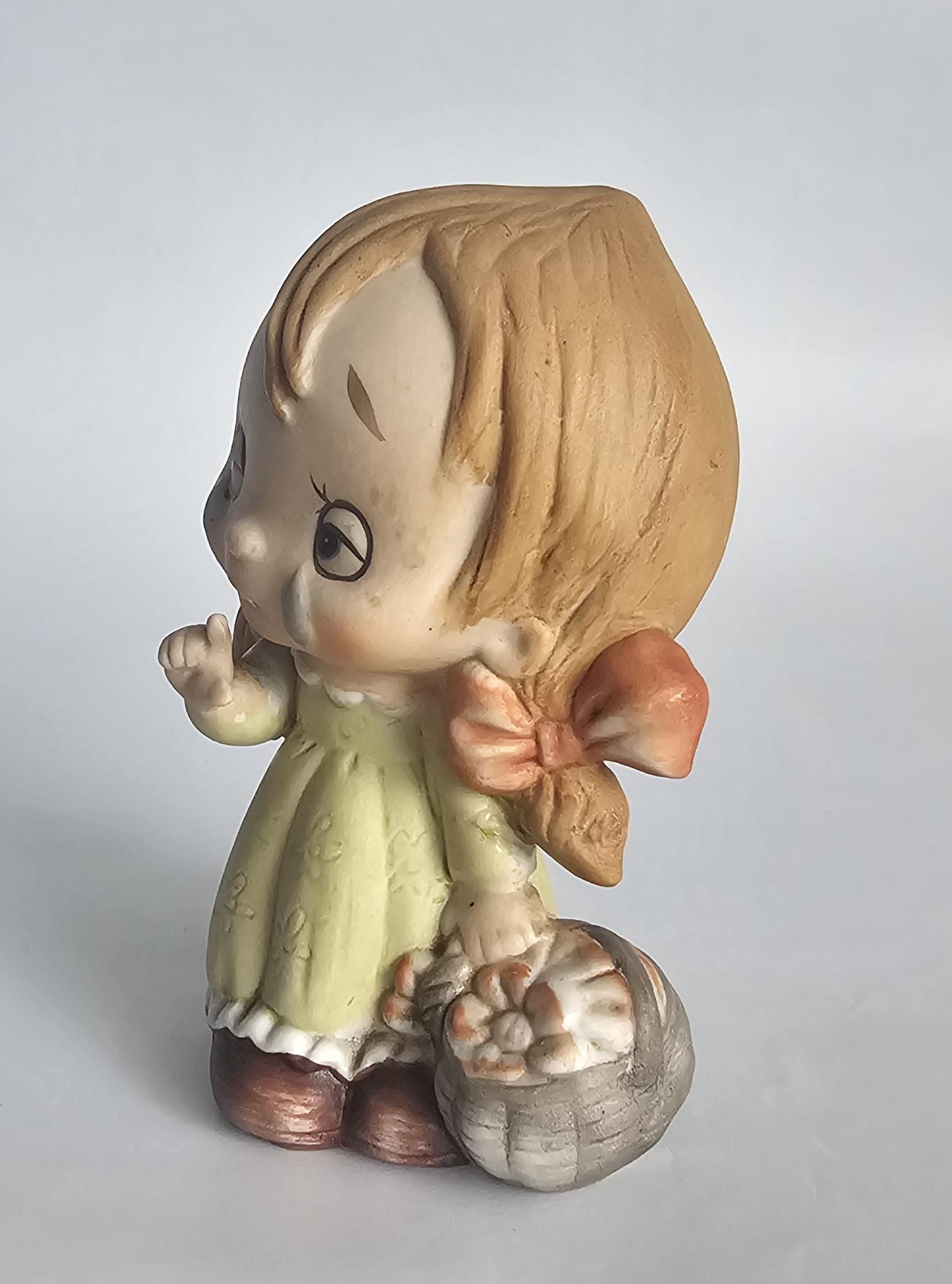 Vintage Big Eyed Crying Girl Ceramic Figurine - Etsy