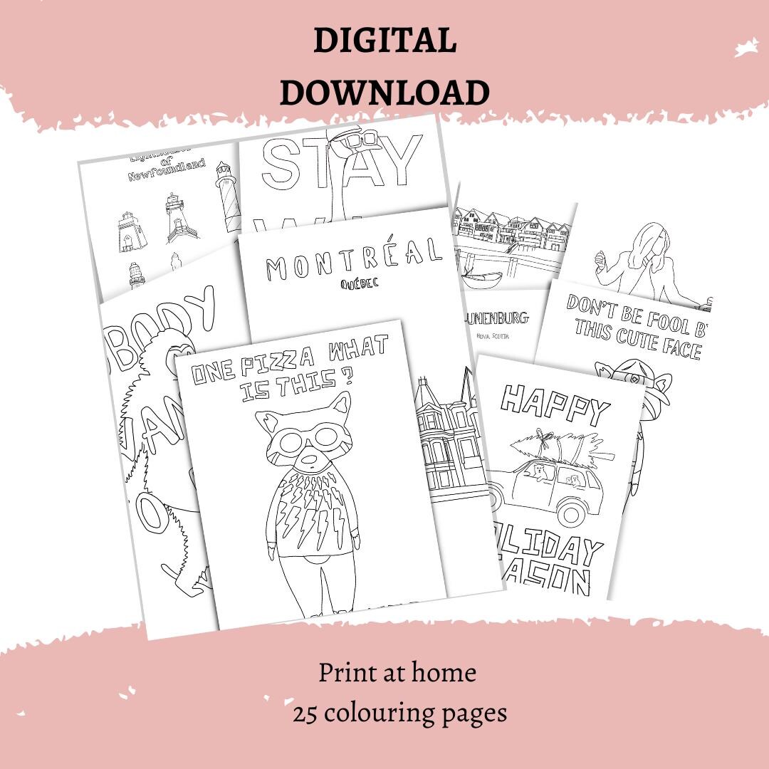 25 Fun and Original Canada Colouring Pages | Digital Download PDF ...