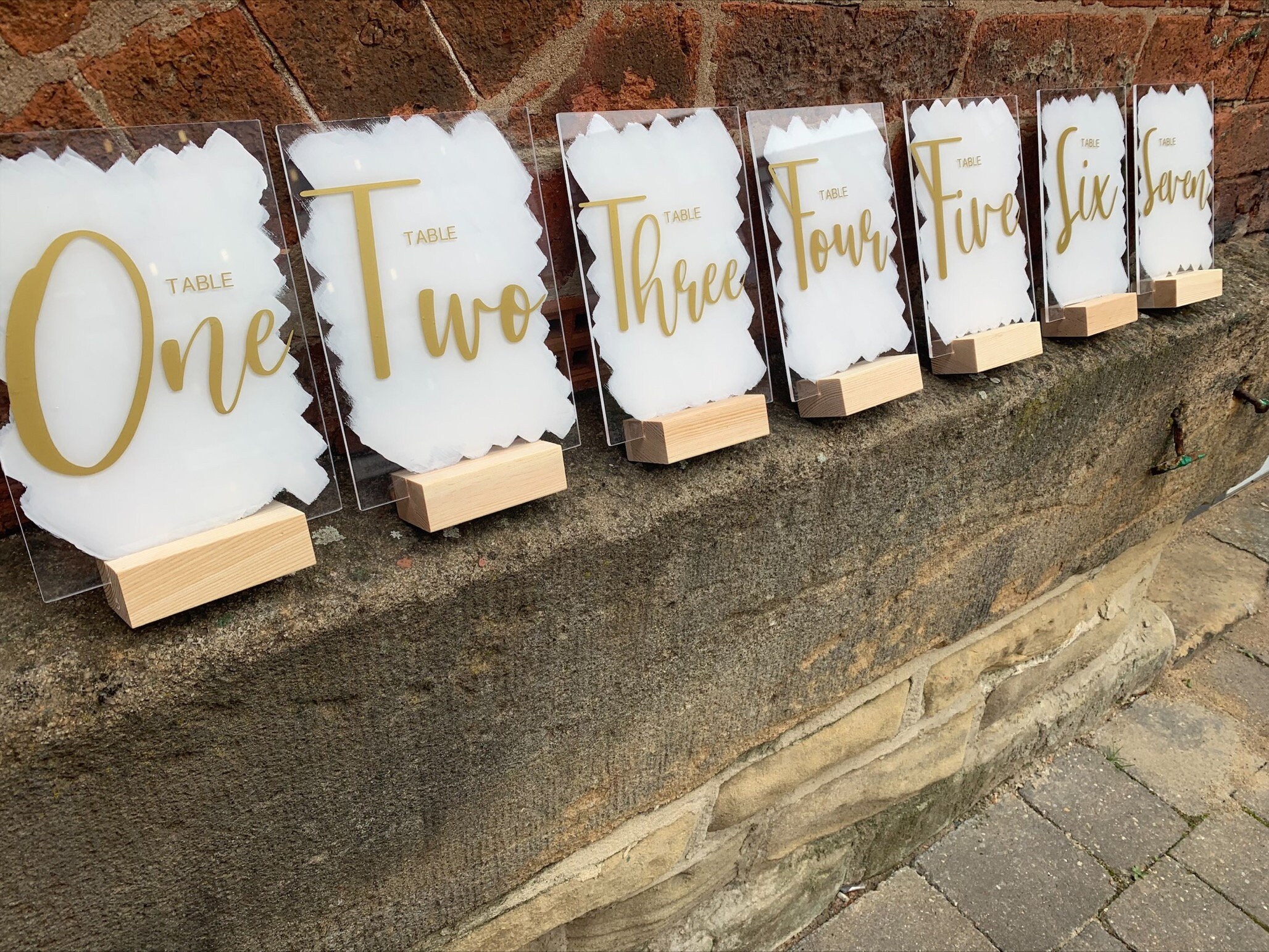 Acrylic/Perspex Wedding Table Numbers | Etsy