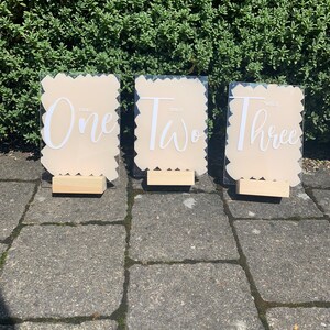 Acrylic/perspex Wedding Table Numbers - Etsy