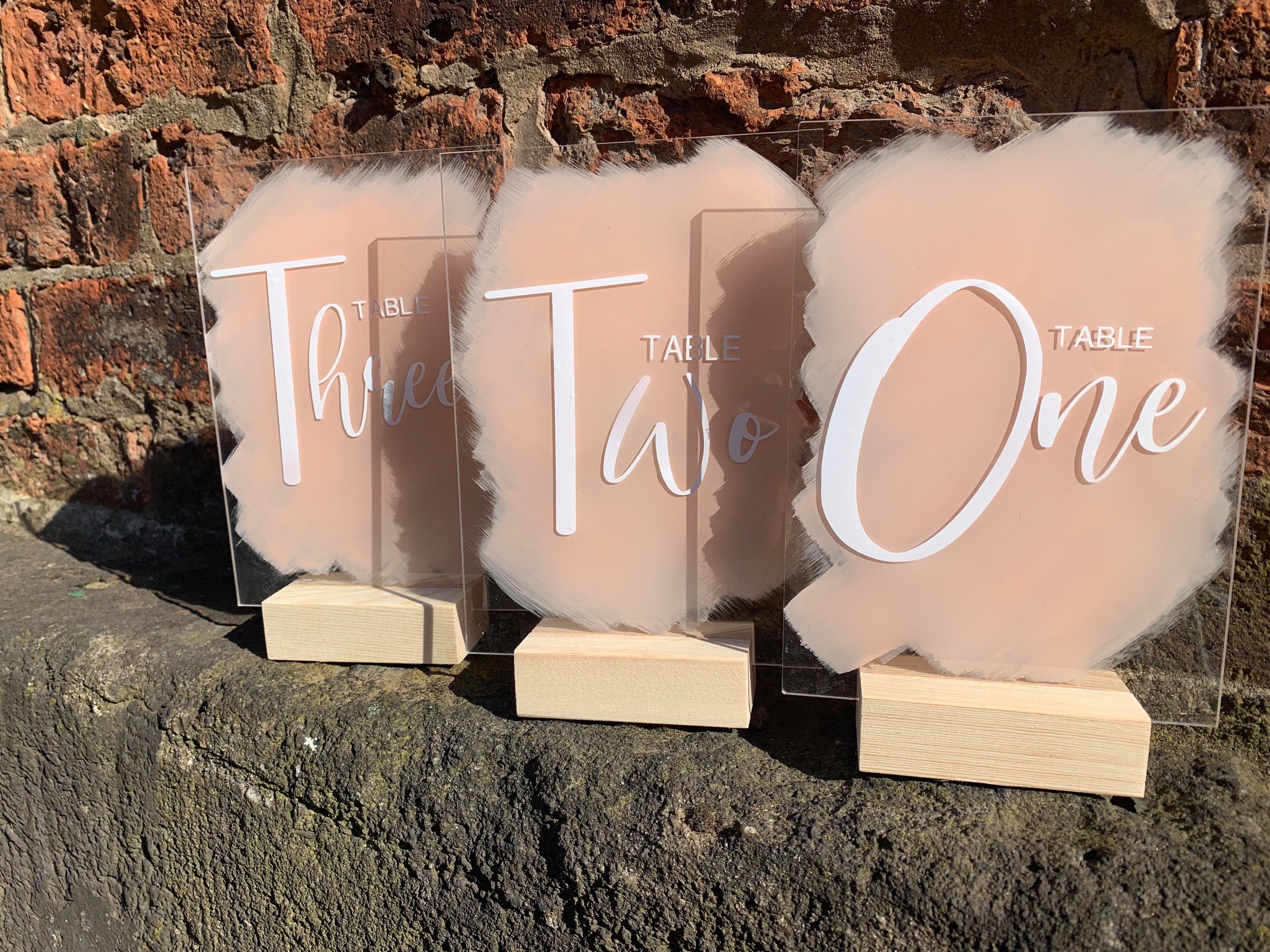Acrylic/Perspex Wedding Table Numbers | Etsy