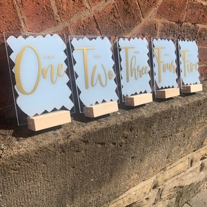 Acrylic/perspex Wedding Table Numbers - Etsy