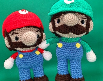 Super Mario and Luigi Crochet , Mario Brothers Amigurumi , Baby Gift ...