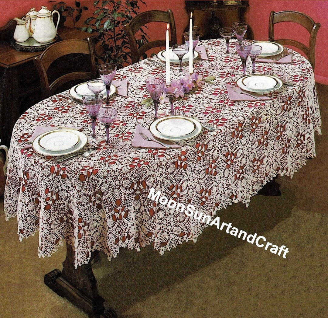 Oval Tablecloth Crochet Pattern - Etsy