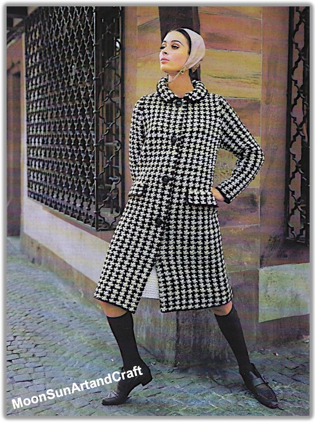 Women's Check Coat Knitting Pattern - Etsy