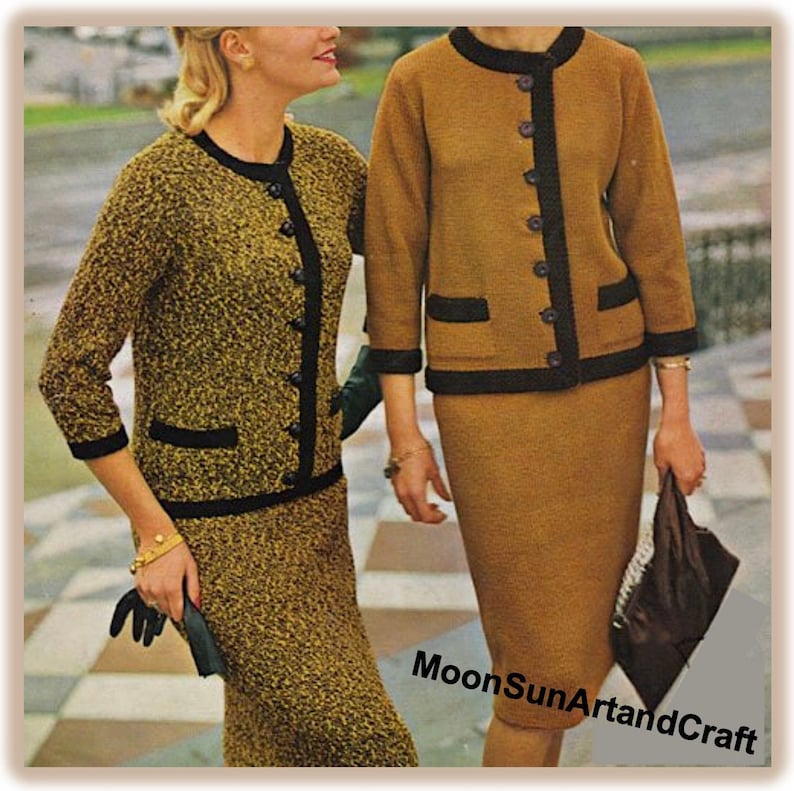 Two Piece Women's Suit Knitting Pattern - Etsy