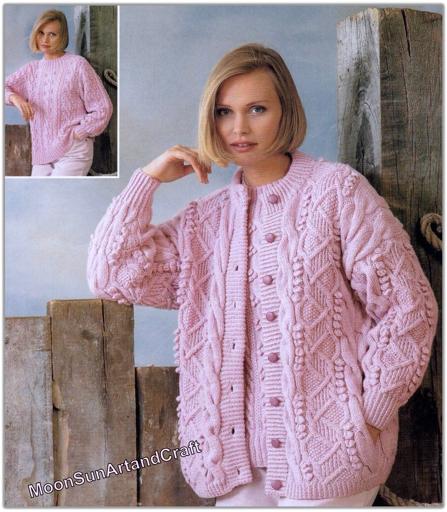Vintage Women's Sweater and Cardigan Twin Set Knitting Pattern - Etsy