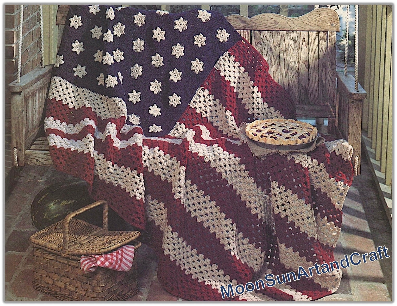 American Flag Crochet Pattern / American Flag Afghan Crochet Pattern - Etsy
