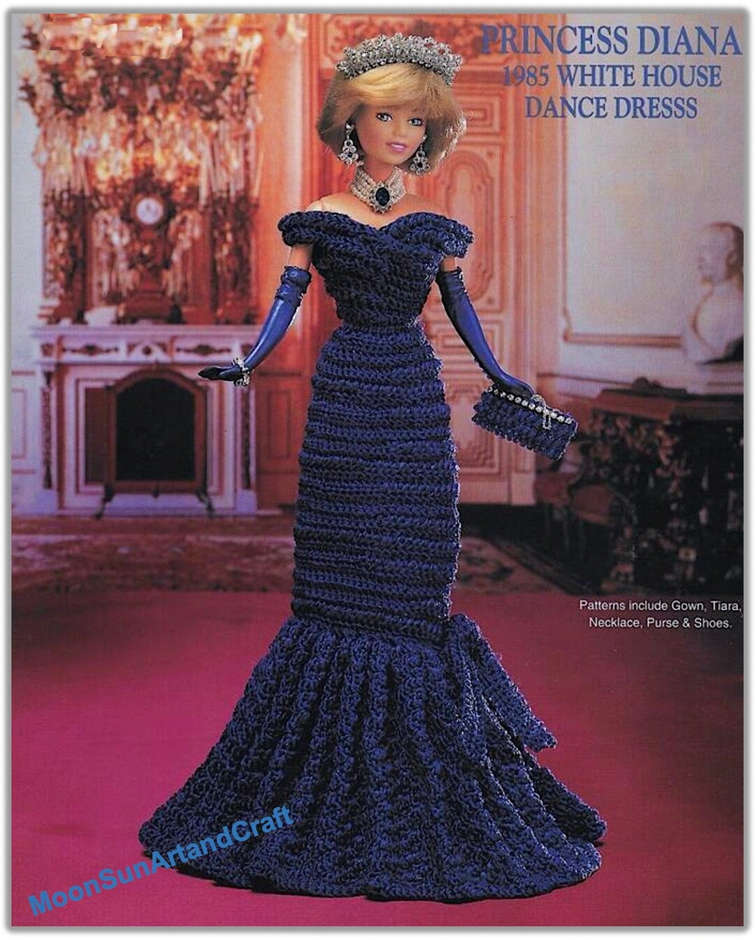 Princess Diana Barbie Gown Crochet Pattern 056 - Etsy UK