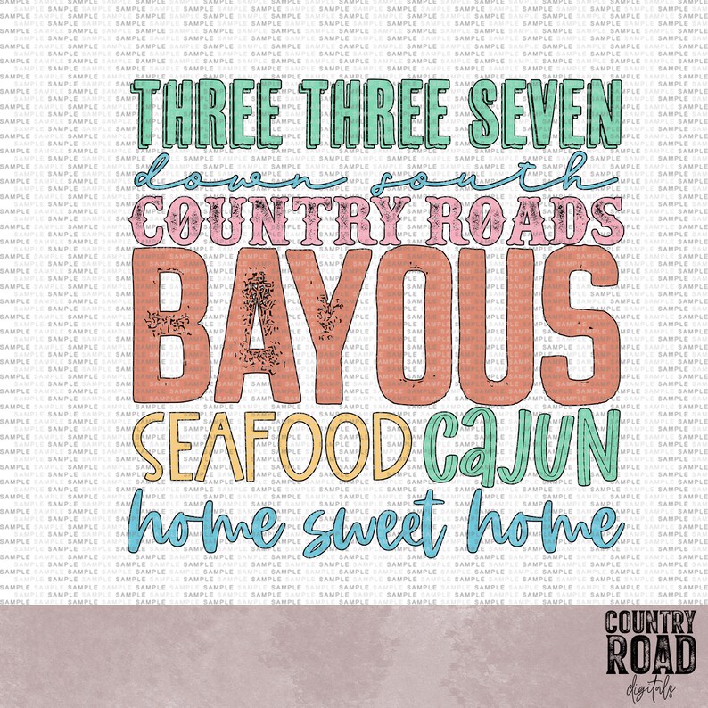 Louisiana LA 337 Area Code PNG Digital Design Download - Etsy