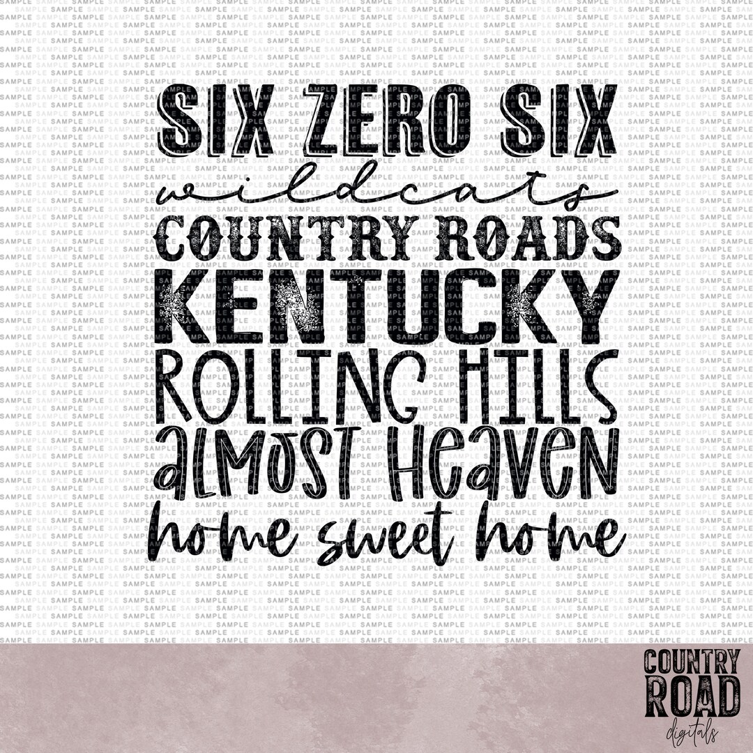 Kentucky KY 606 Area Code PNG Digital Design Download - Etsy