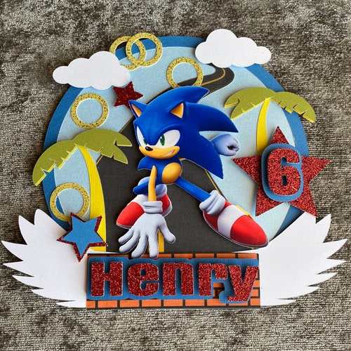 05-printable Sonic Cake Topper Personalized Sonic - Etsy