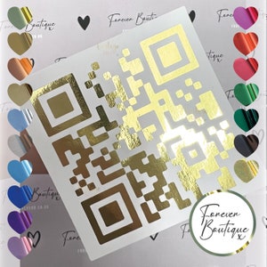 Metallic QR Code Stickers Custom QR Code Barcode Sticky Foil Labels Any ...