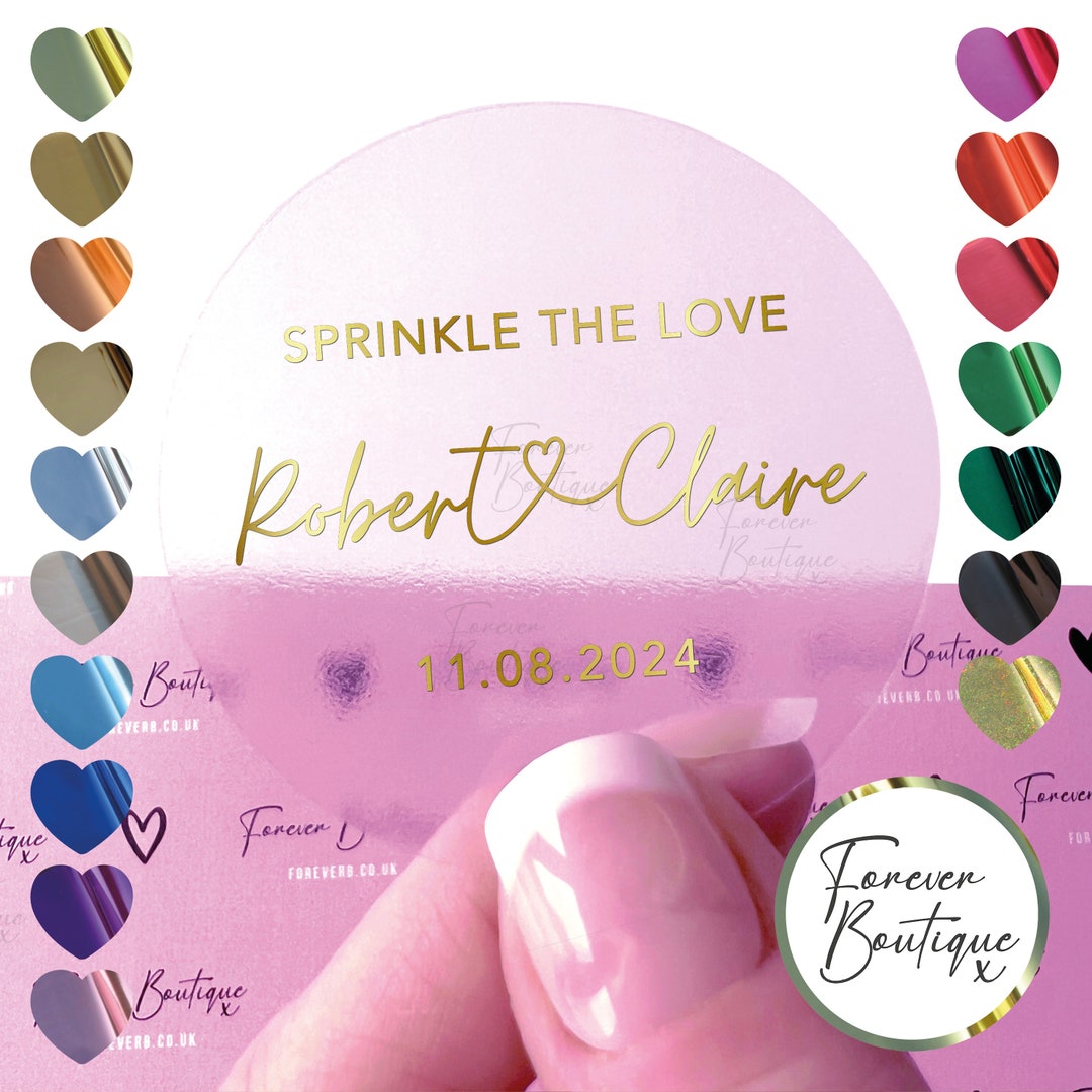 Personalised Wedding Stickers, Wedding Confetti Seals, Confetti ...