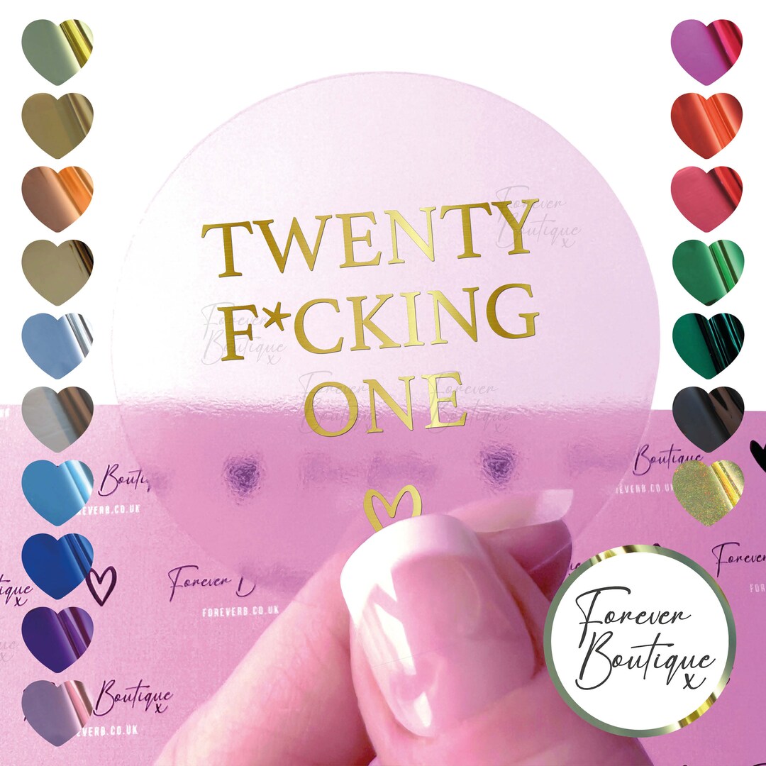 Twenty One Birthday Stickers, 21st Birthday Stickers, Foil Stickers ...